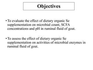 EFFECT OF DIETARY ORGANIC SELENIUM SUPPLEMENTATION ON MASS AND ENZYME ...