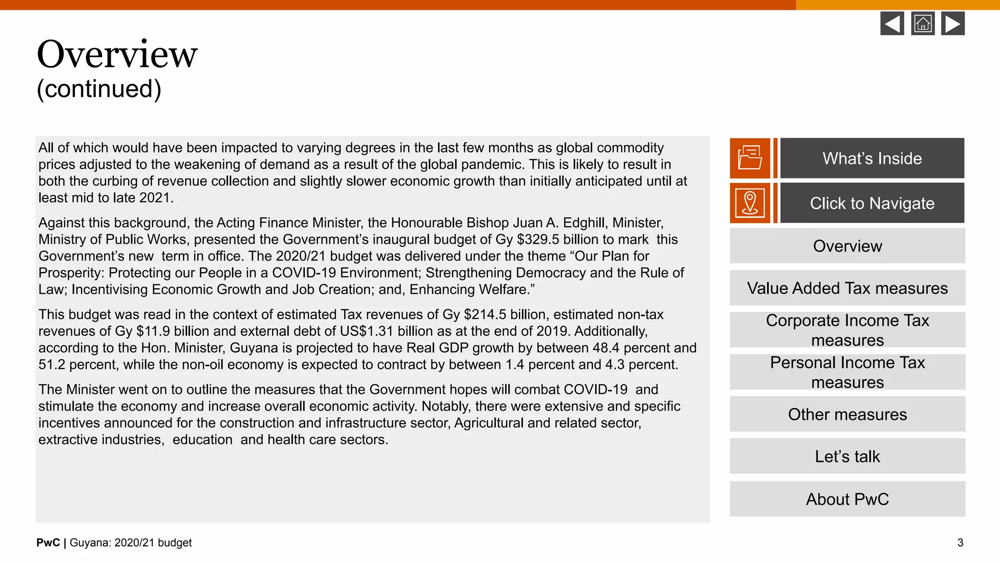 PWC Guyana Budget 2020 Review | PPT