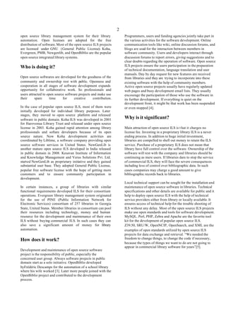 Eight Things you should Know about Open Source Integrated Library ...