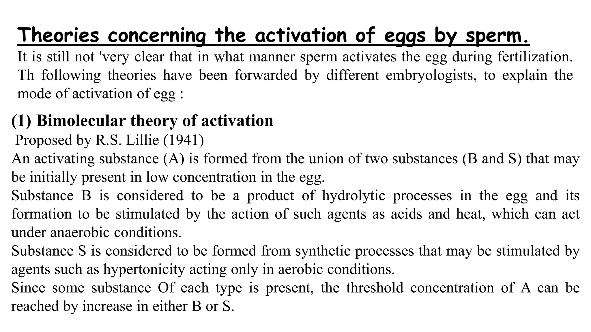 theories related to activation of egg | PPTX