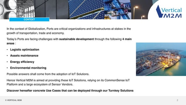 IoT Harbour solutions & smart ports by Vertical M2M with CommonSense ...