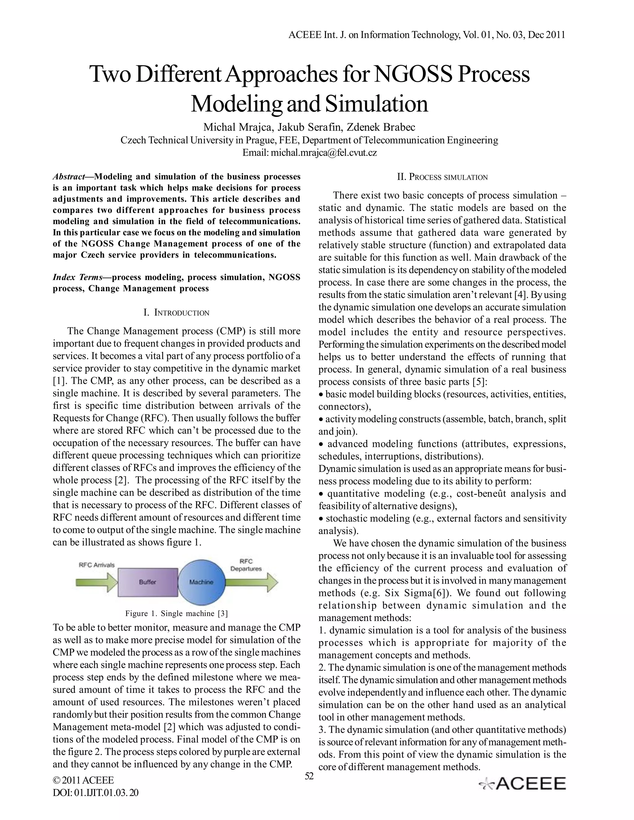 Two Different Approaches for NGOSS Process Modeling and Simulation | PDF | Computer Software and ...