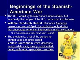 Chapter 20 Section 2 - The Spanish - American War | PPT