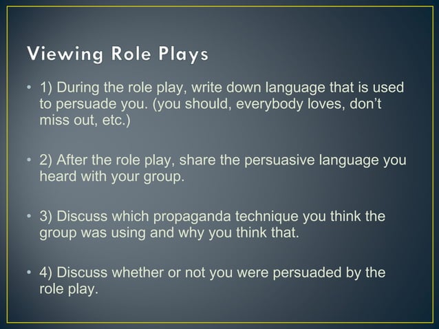 20. vocabulary practice, propeganda role plays | PPT