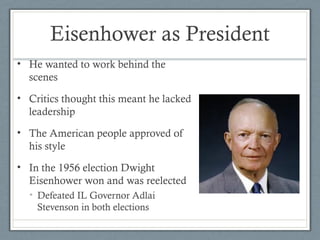 Domestic Politics & Policy of the 1950s | PPT