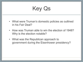 Domestic Politics & Policy | PPT