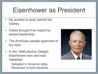 Domestic Politics & Policy of the 1950s | PPT