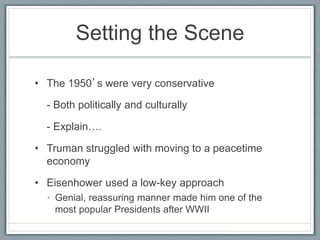 Domestic Politics & Policy of the 1950s | PPT