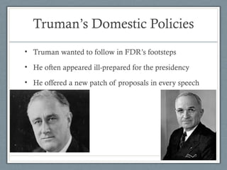 Domestic Policy of the 1950s | PPT