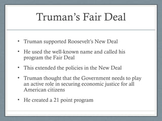 Domestic Policy of the 1950s | PPT
