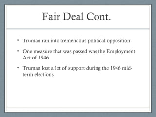Domestic Policy of the 1950s | PPT