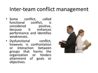 Inter team conflict management - team work group OD interventions ...