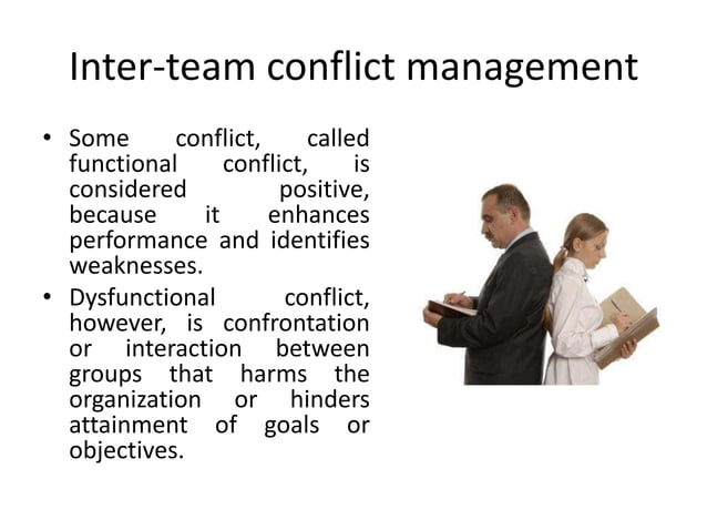 Inter team conflict management - team work group OD interventions ...