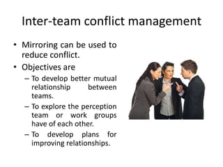 Inter team conflict management - team work group OD interventions ...