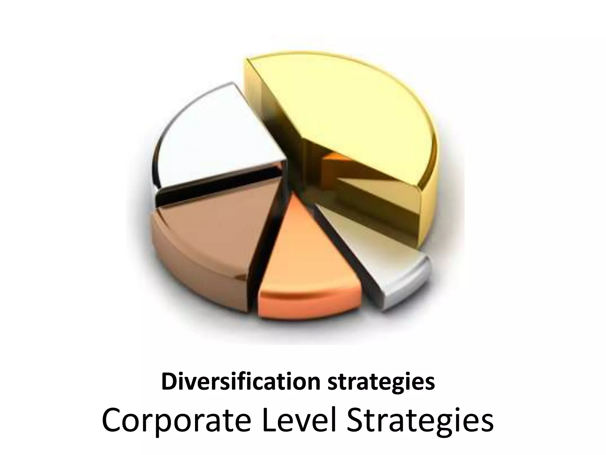 Diversification strategies corporate level strategies - Strategic ...