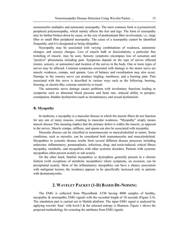 Neuromyopathy disease detection using wavelet packet based denoising technique | PDF