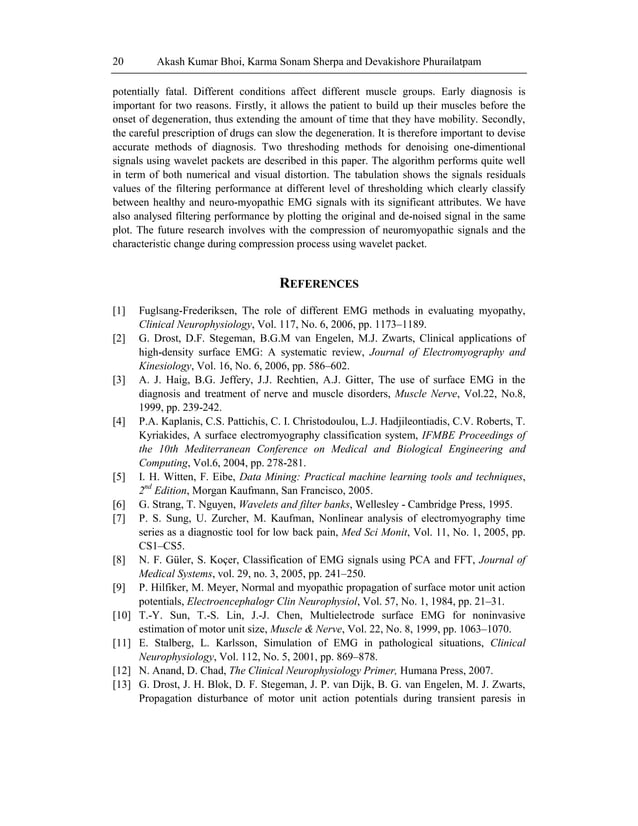 Neuromyopathy disease detection using wavelet packet based denoising technique | PDF