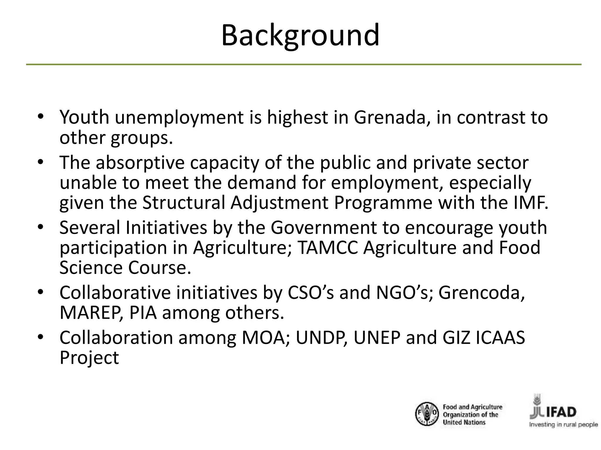 20. FAO-IFAD - Youth Employment in Grenada | PPTX
