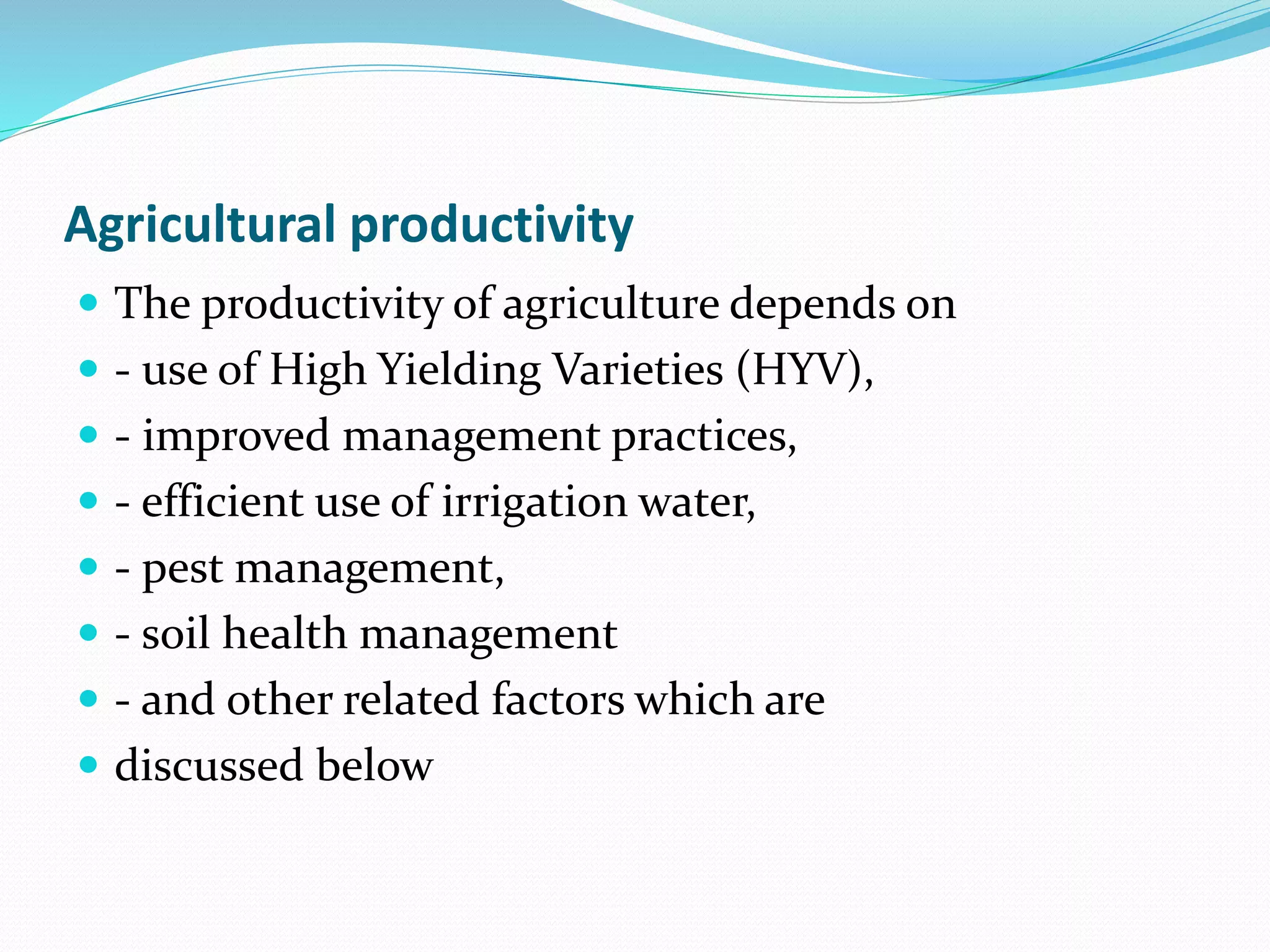 20.Improving agricultural productivity, A Lecture By Mr. Allah Dad Khan ...