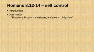 20. self control | ODP