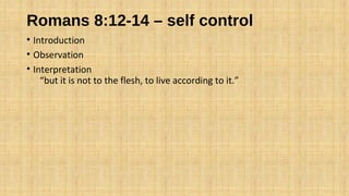 20. self control | ODP