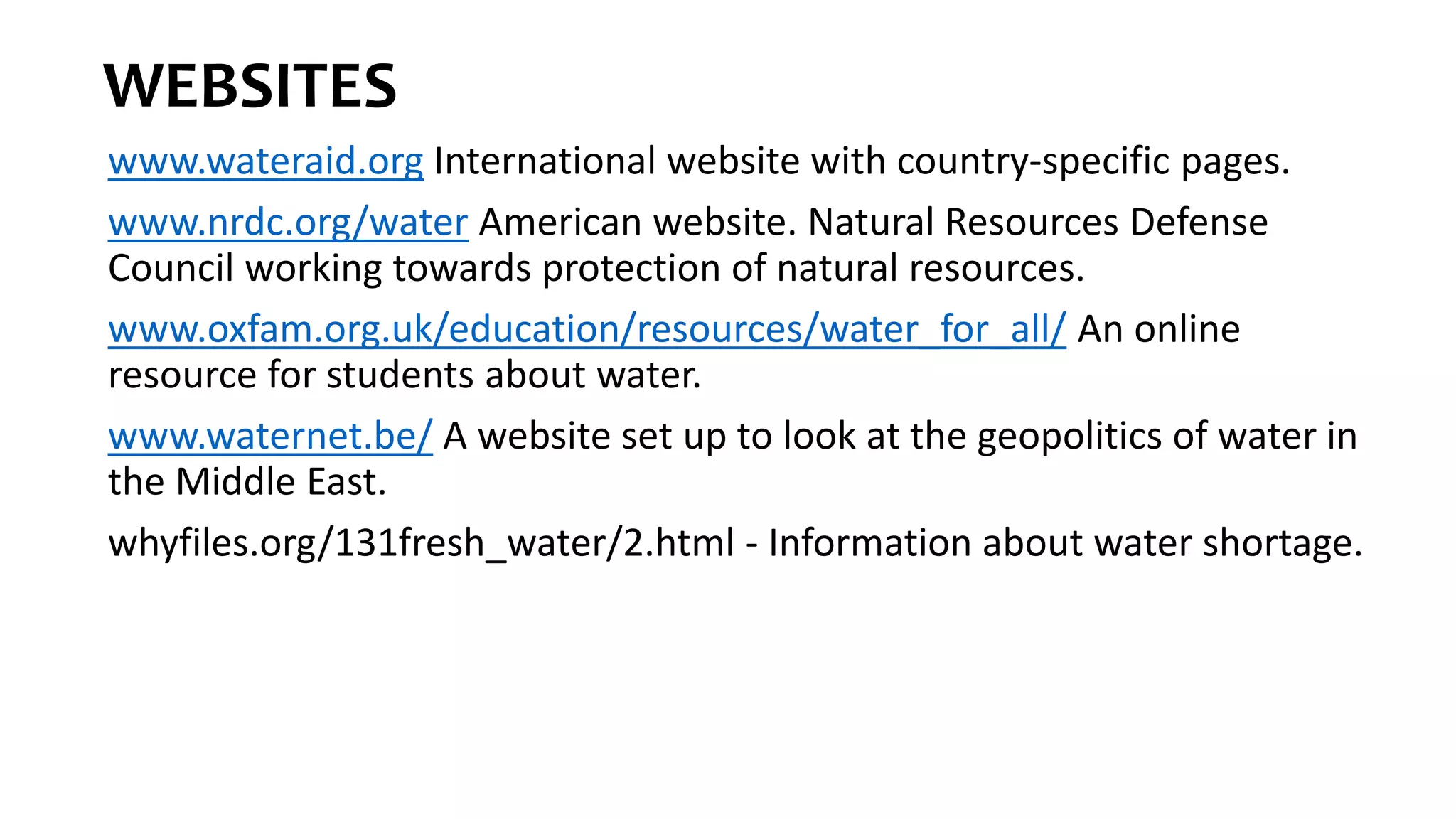GLOBAL PERSPECTIVE CAMBRIDGE IGCSE: WATER, FOOD AND AGRICULTURE | PPTX