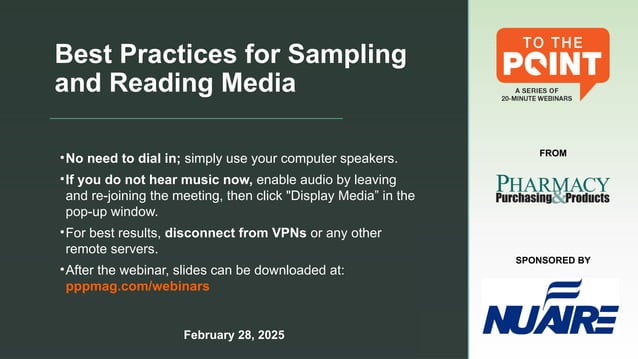 Best Sampling Practices Webinar – USP Compliance & Environmental ...