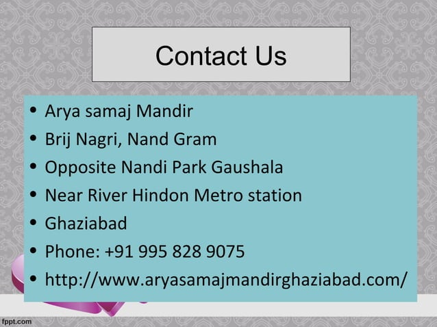 Arya samaj in Raj Nagar | PPT