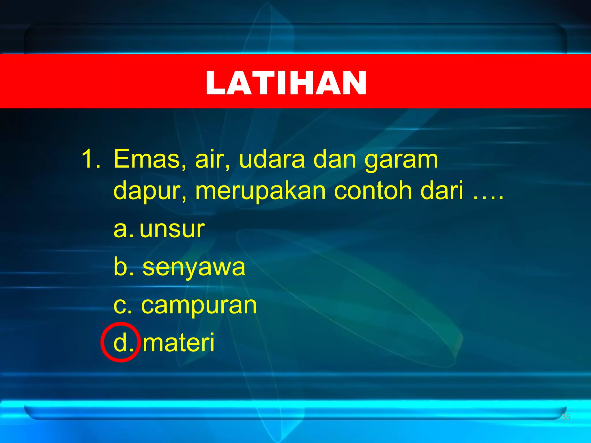 Unsur, Senyawa, Campuran / Kelas 7 SMP | PPT