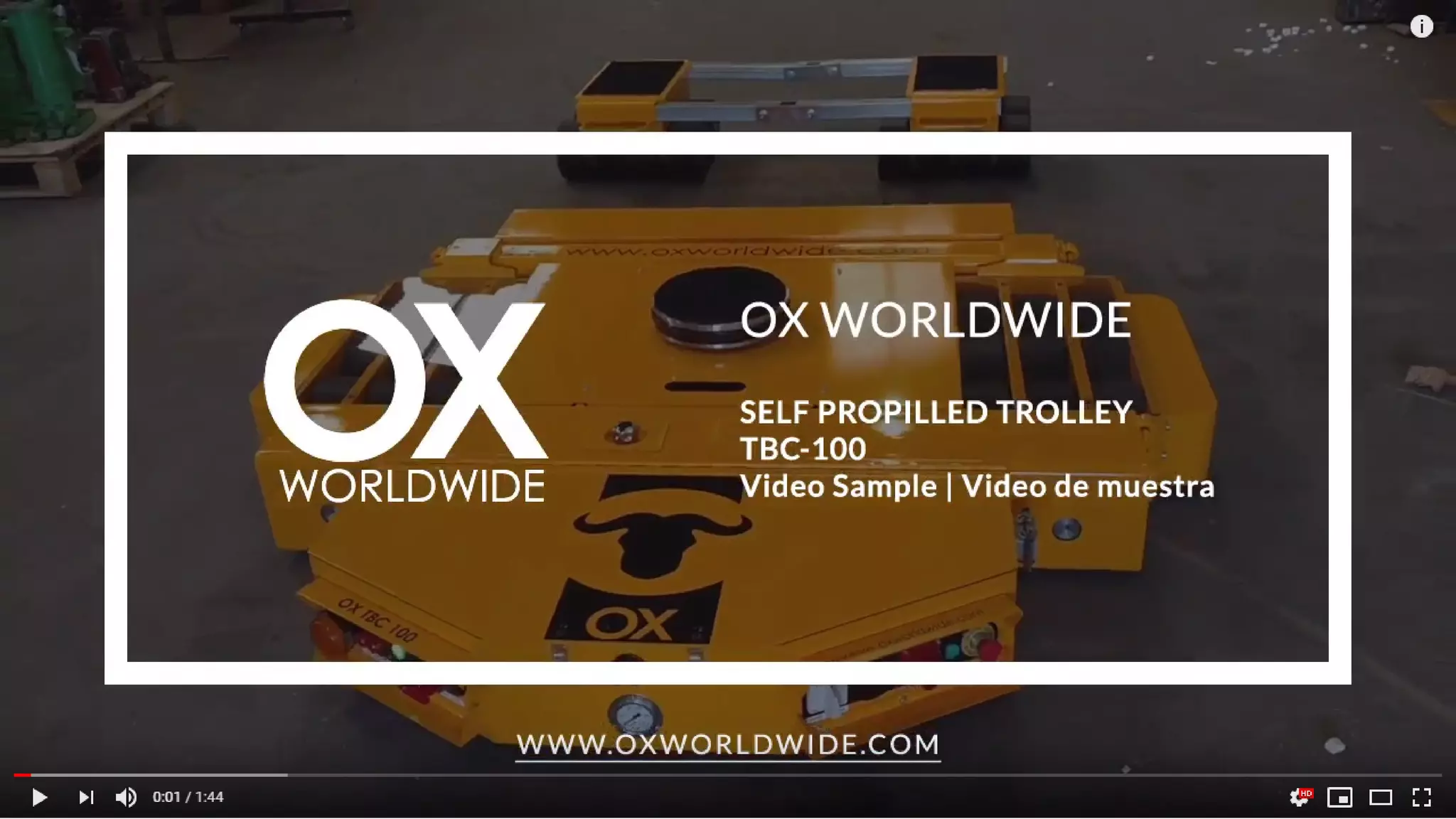 Self propelled Trolley OX-TBC-100 TONS | PPT