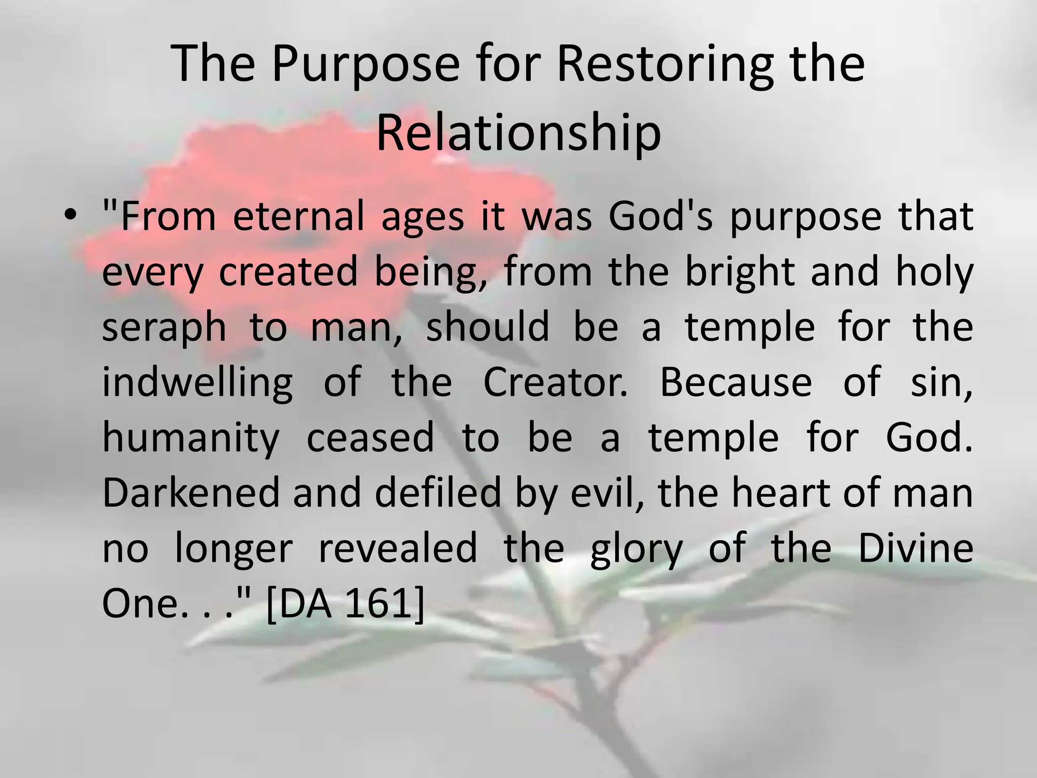 20. restoring the broken relationship | PPT