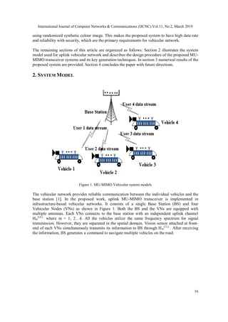DESIGN OF SECURE AND RELIABLE MU-MIMO TRANSCEIVER SYSTEM FOR VEHICULAR NETWORKS | PDF