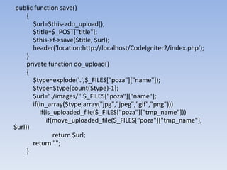 20. CodeIgniter edit images | PPTX
