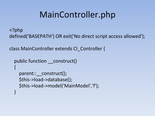 20. CodeIgniter edit images | PPTX | Web Development | Internet