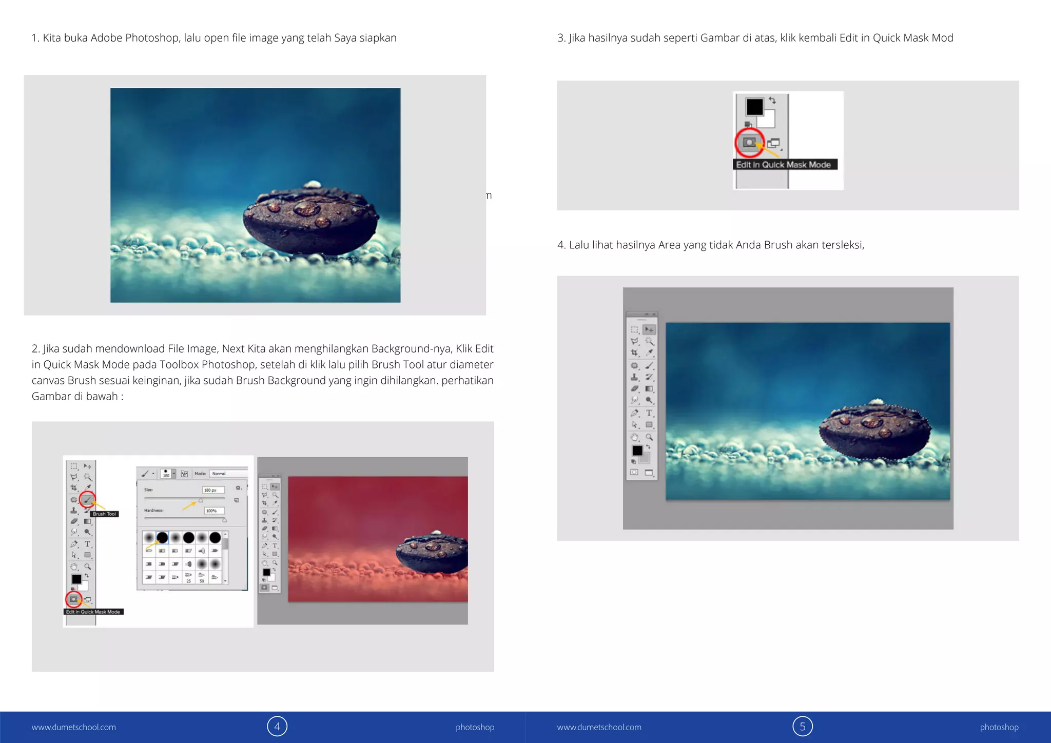 Seleksi Objek Menggunakan Brush Tool Pada Adobe Photoshop | PDF