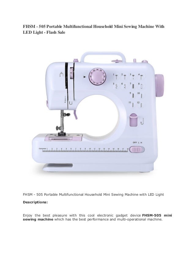 FHSM - 505 Portable Multifunctional Household Mini Sewing Machine ...
