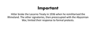 REVISION IGCSE CAMBRIDGE HISTORY: LOCARNO TREATY | PPTX