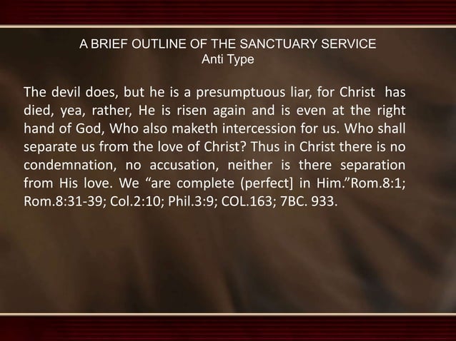 20. a brief outline of the sanctuary service | PPTX | Spirituality ...