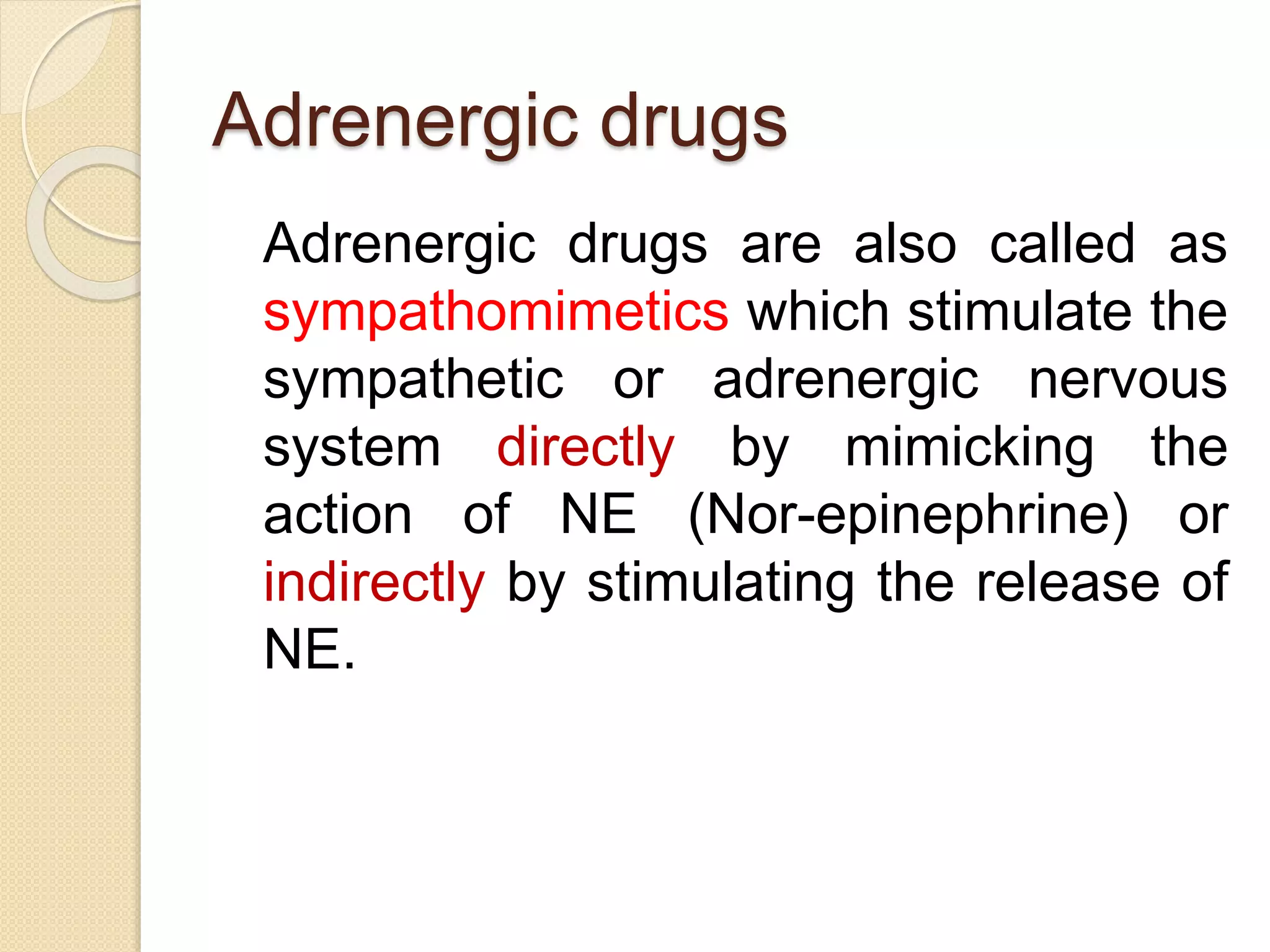 Introduction to Adrenergic receptors & Types | PPTX