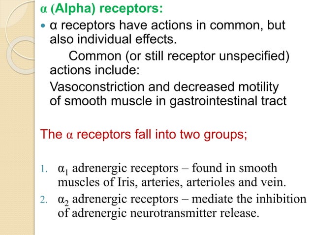 Introduction to Adrenergic receptors & Types | PPTX | Heart and ...
