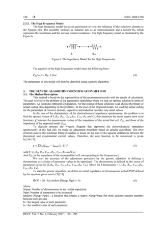 Fuel Cell Impedance Model Parameters Optimization using a Genetic Algorithm | PDF