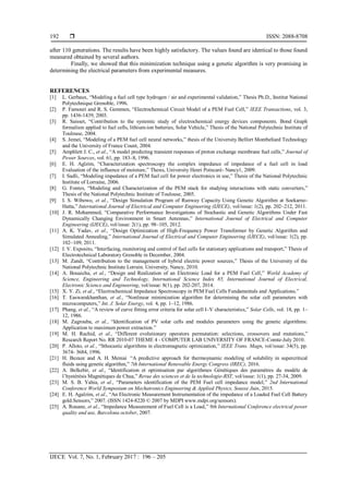 Fuel Cell Impedance Model Parameters Optimization using a Genetic Algorithm | PDF
