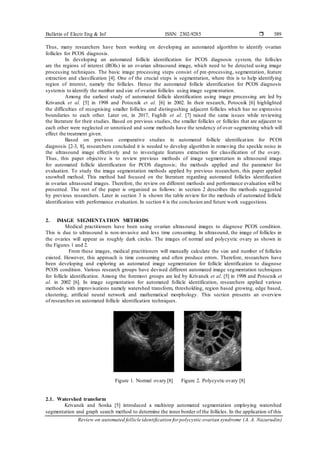 Review on automated follicle identification for polycystic ovarian syndrome | PDF