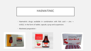 HAEMATINICS | PPT