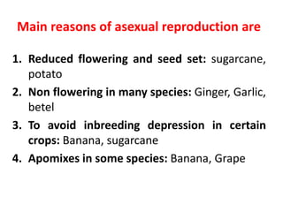 BREEDING METHODS FOR ASEXUALLY PROPAGATED SPECIES | PPTX