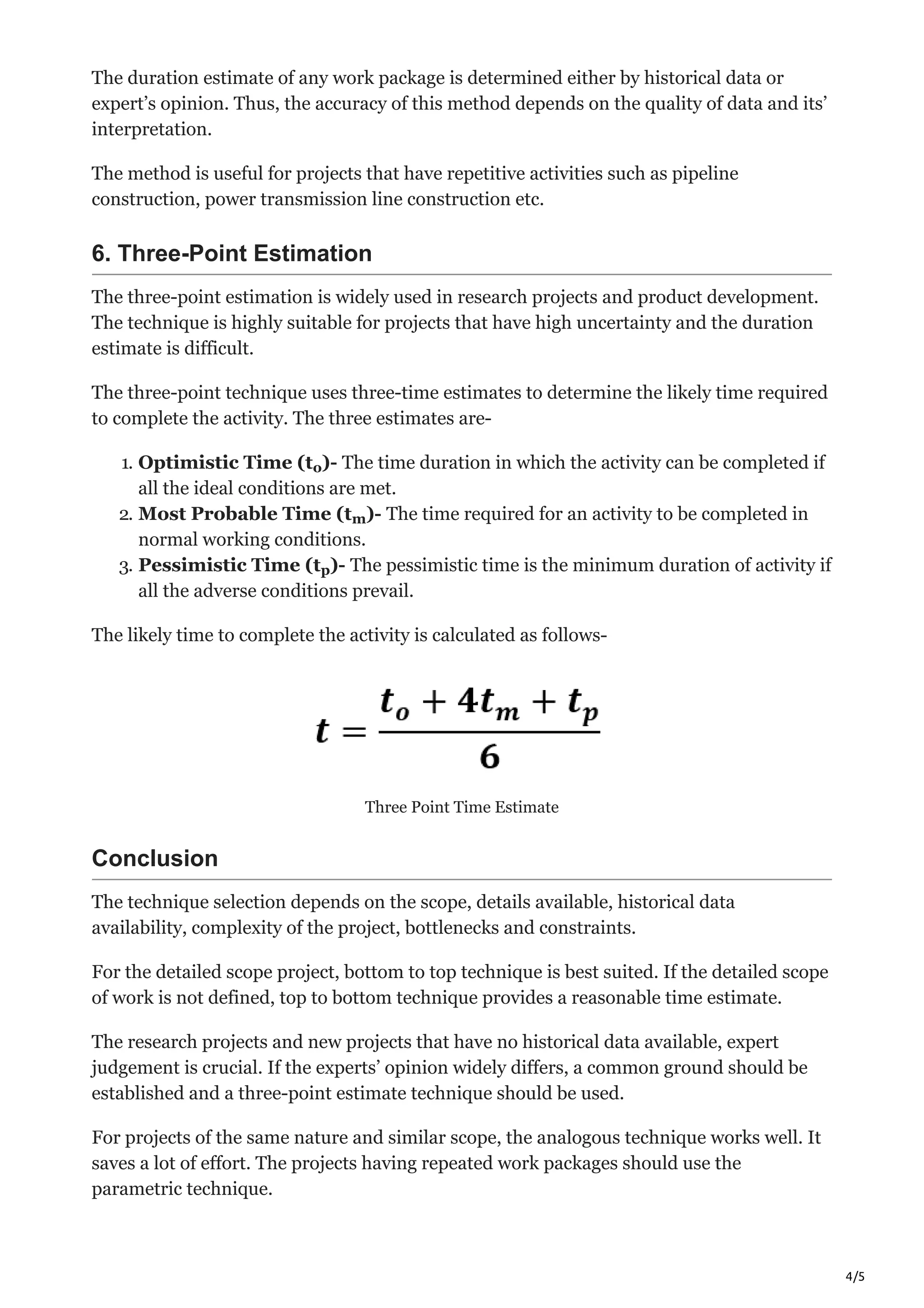 Project Time Estimation 6 Powerful Tips & Tricks | PDF