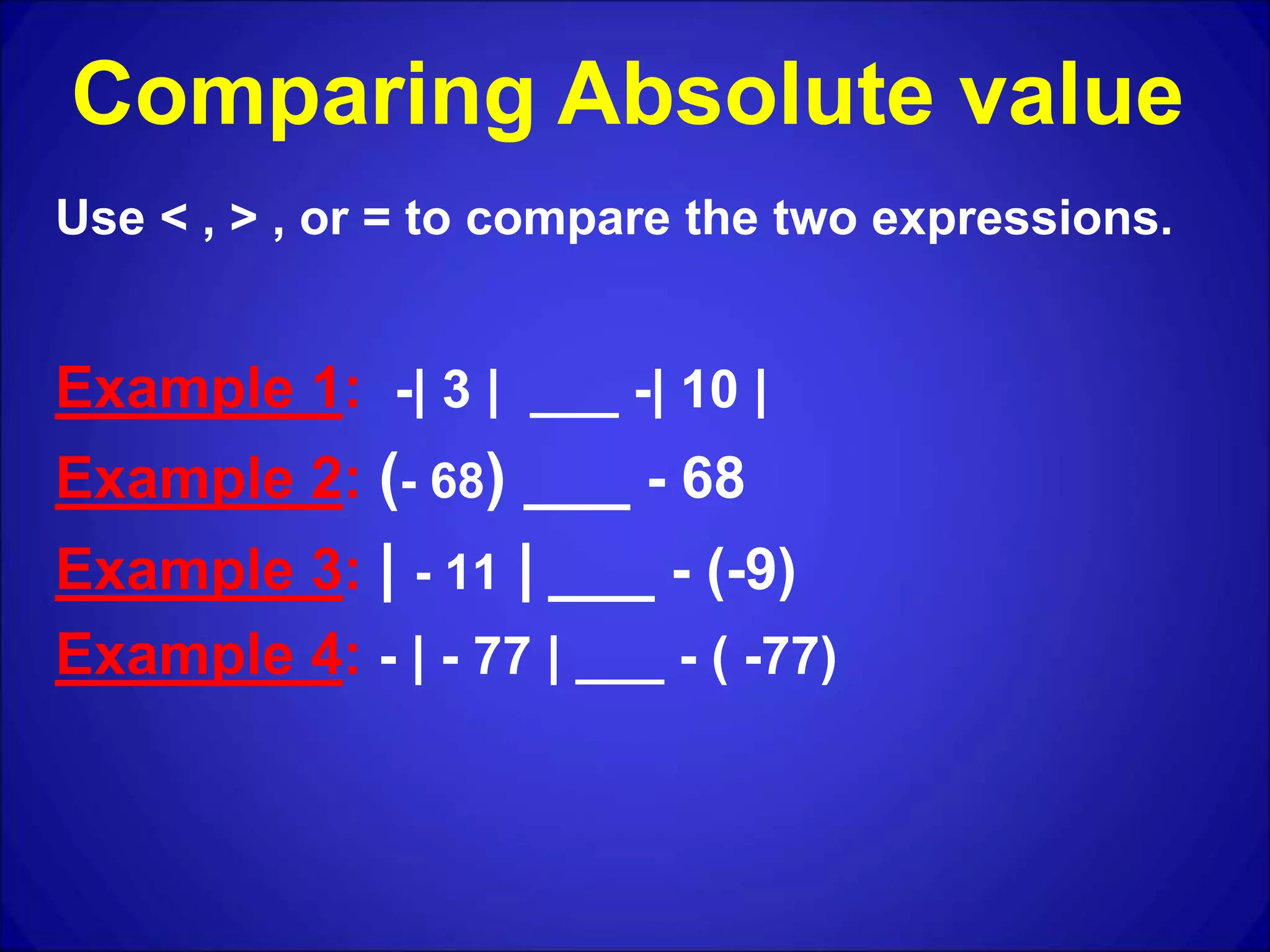 Absolute Value Notes | PPTX