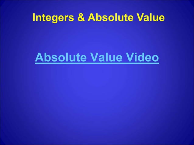 Absolute Value Notes | PPTX