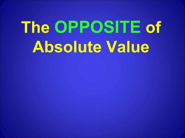 Absolute Value Notes | PPTX