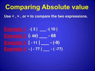 Absolute Value Notes | PPTX